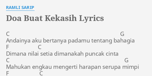 lirik doa buat kekasih - Jane Sharp lirik doa buat kekasih - Jane Sharp